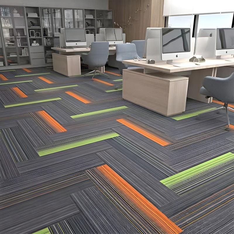 Thảm văn phòng đơn giản sọc dọc đa màu YWB9481 - Thế Giới Tay Tủ